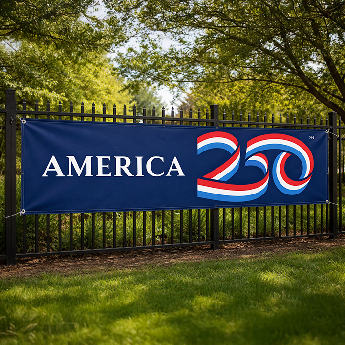 2'x8' Vinyl Banner – America250 Wholesale